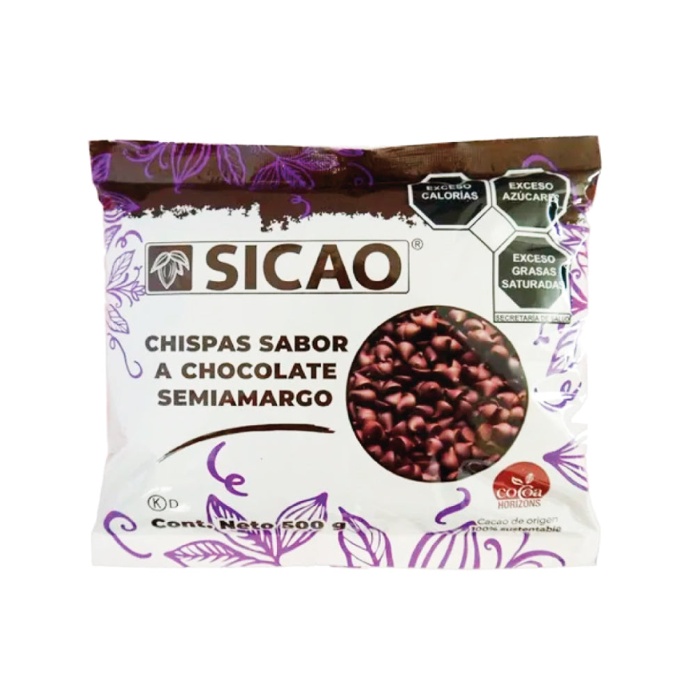 Chips de chocolate semiamargo SICAO 500 gr. – Mundo Huevo