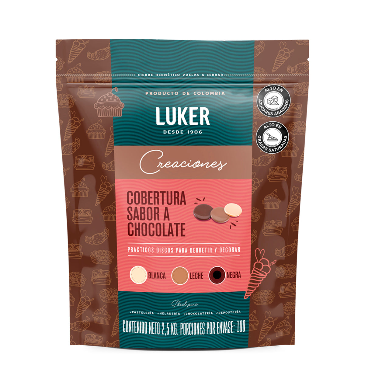 Cobertura de Chocolate Semiamargo x 2.5 Kg Luker – Mundo Huevo