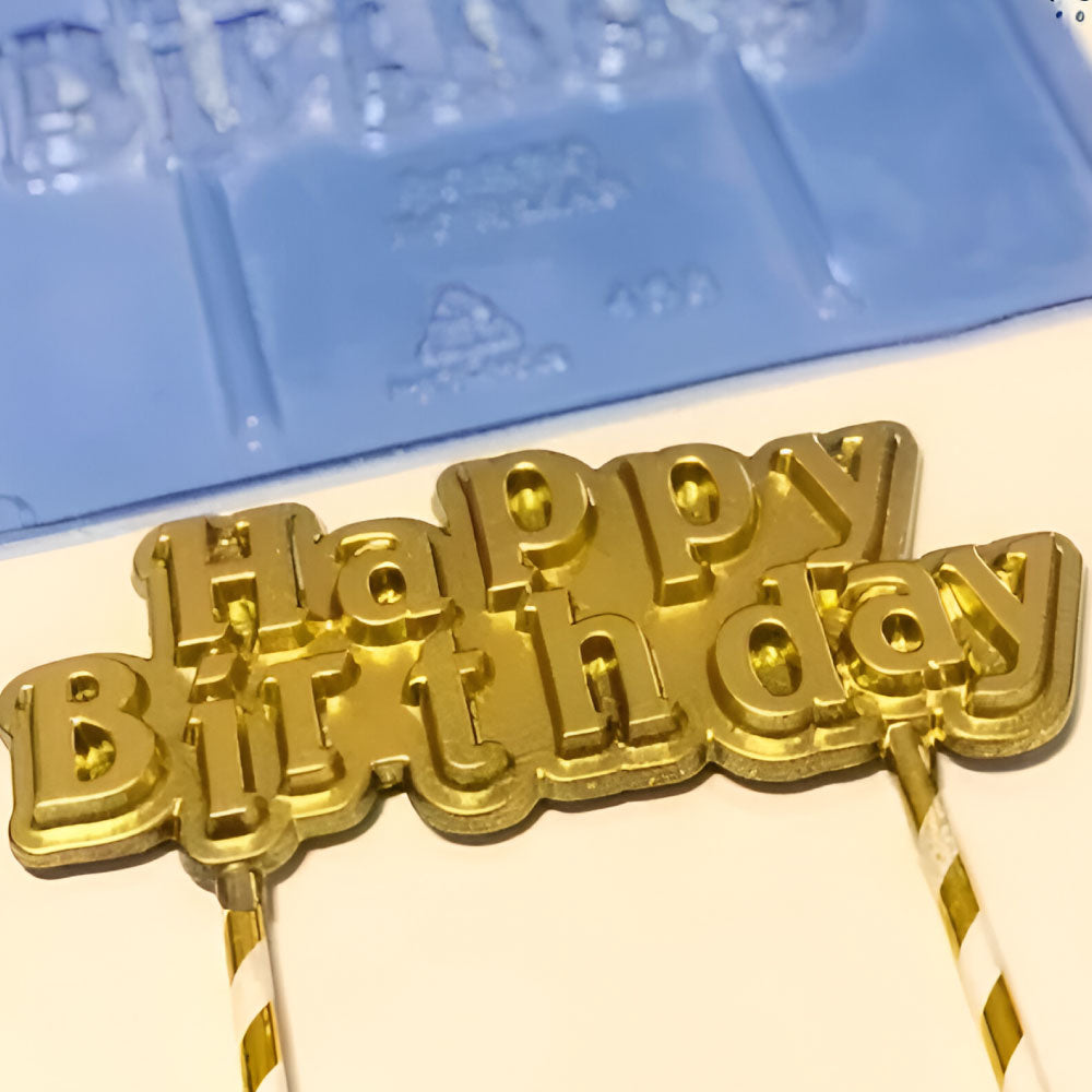 Molde de Acetato Happy Birthday BWB – Mundo Huevo