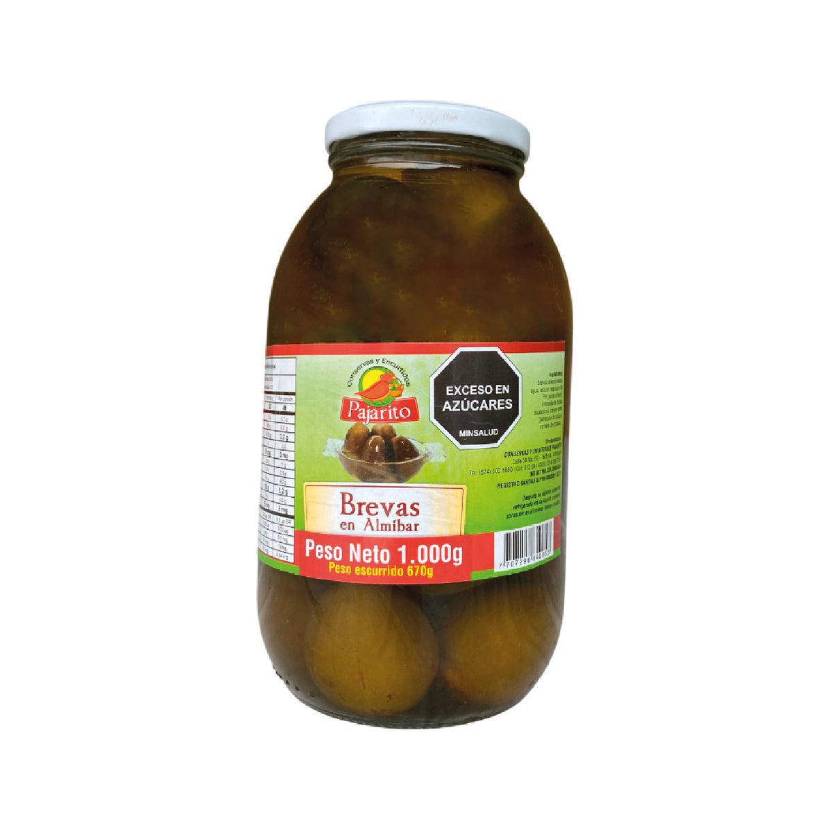 Brevas en Almíbar Frasco 1.000 gr Pajarito – Mundo Huevo