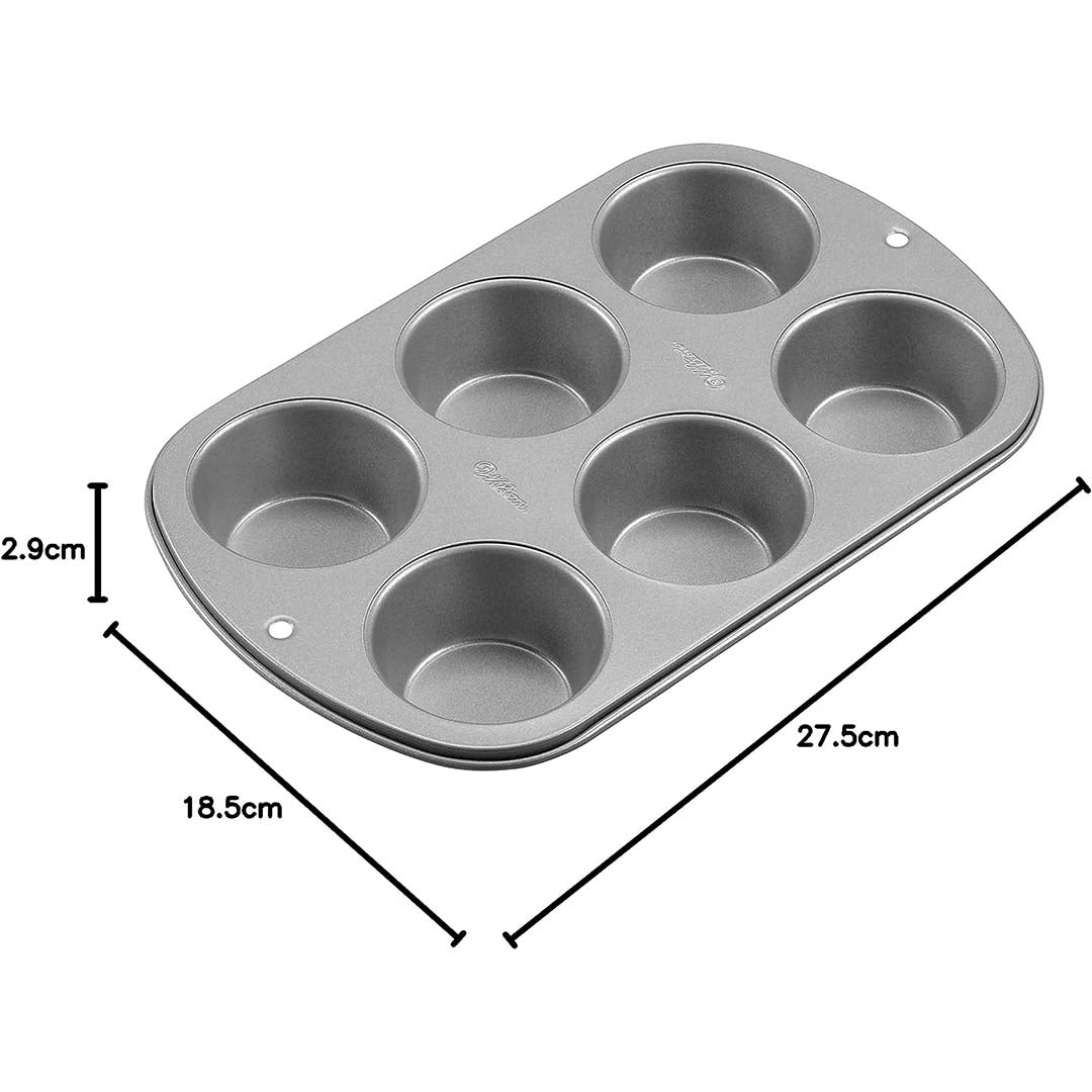Molde Muffins Cupcakes X 6 Cavidades Wilton – Mundo Huevo