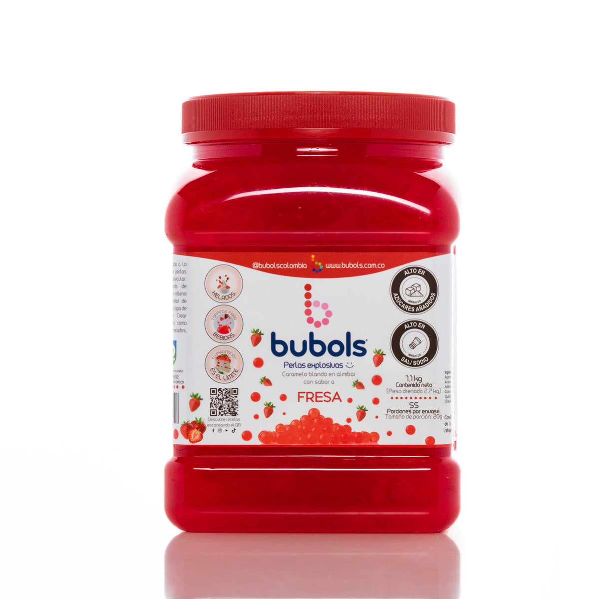 Perlas Explosivas Sabor Fresa X 1100 Gr Bubols – Mundo Huevo
